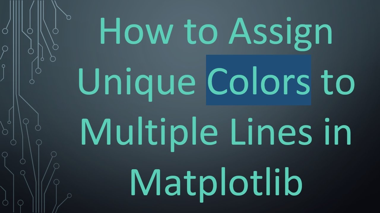 How to Assign Unique Colors to Multiple Lines in Matplotlib