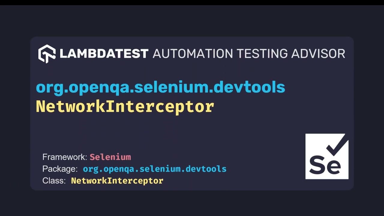 org openqa selenium devtools NetworkInterceptor with example