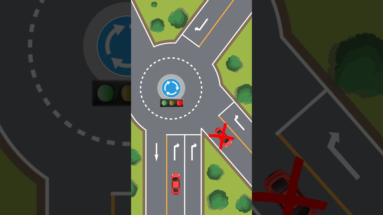 Roundabout Rules 90% of Beginners Get WRONG! 😱 #roundabout #beginnerdriver #trafficrules