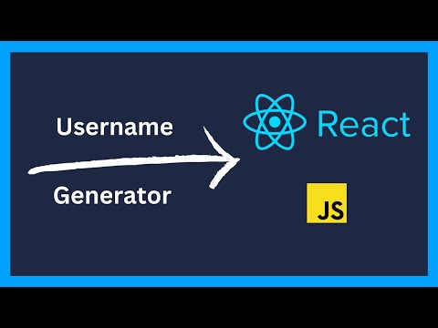 Random Username Generator in ReactJS in just 3 minutes!