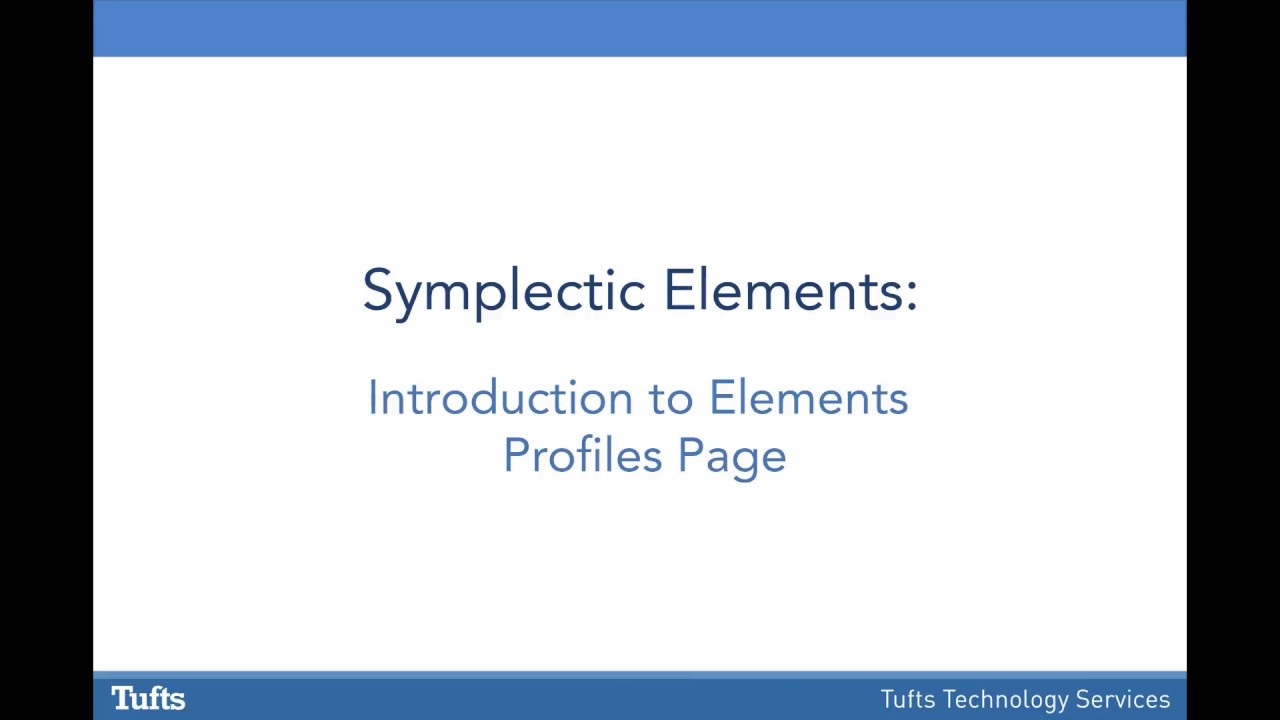 Symplectic Elements: Introduction to Elements - Profile Page