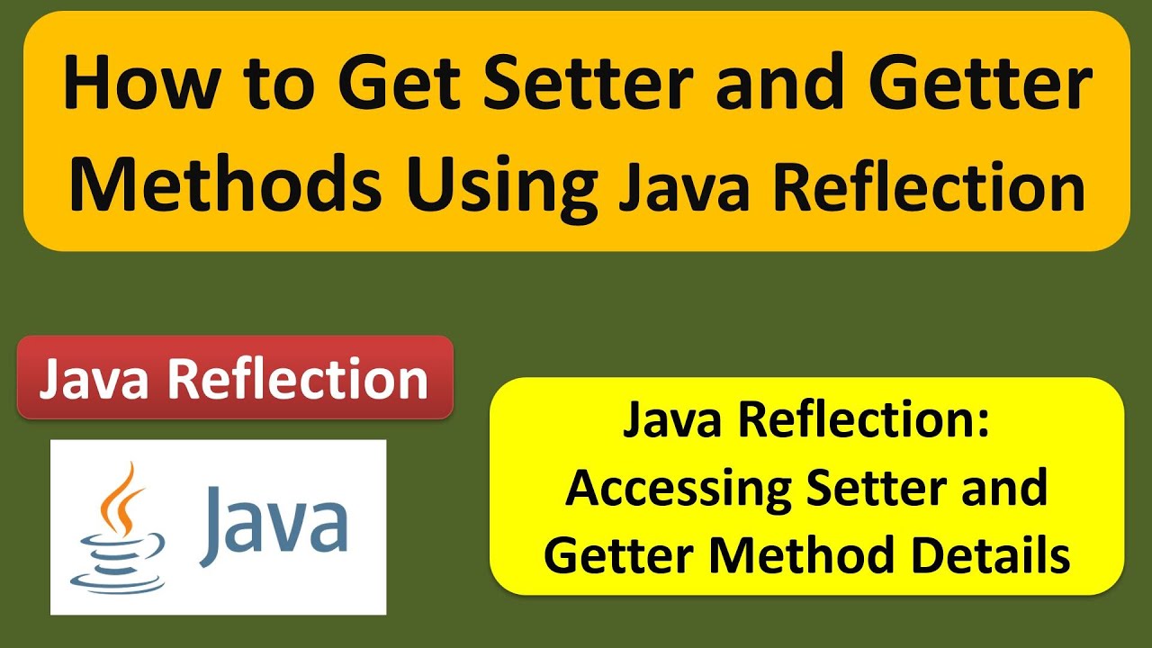 How to Get Setter and Getter Methods Using Java Reflection | Reflection in Java