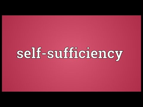 Self-sufficiency Meaning