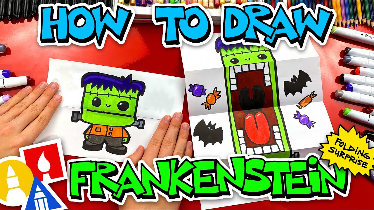 How To Draw Frankenstein Folding Surprise Puppet