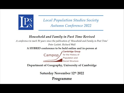 Household and Family in Past Time – Local Population Studies Society