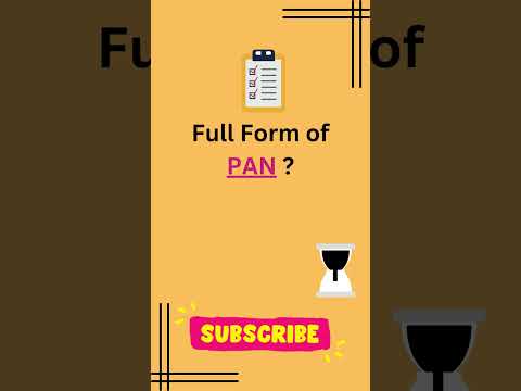 Full form of PAN ll PAN ka full form ll Permanent Account Number