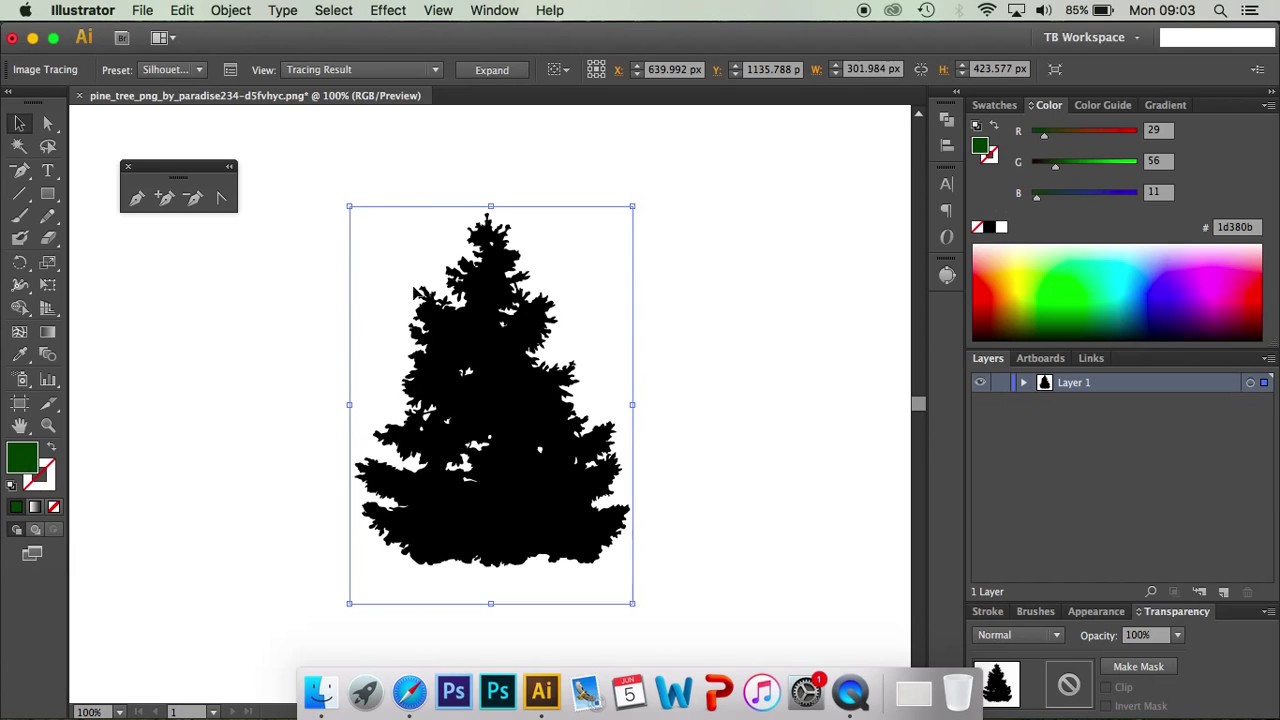 Adobe Illustrator Tutorial: How To Quickly Create a Pine Tree Vector.