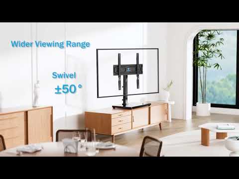 PERLESMITH PSTVS33 Universal Swivel TV Stand for 24-60 Inch TVs