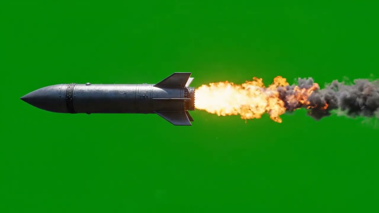 Rocket Green Screen | Missile Fire Green Screen