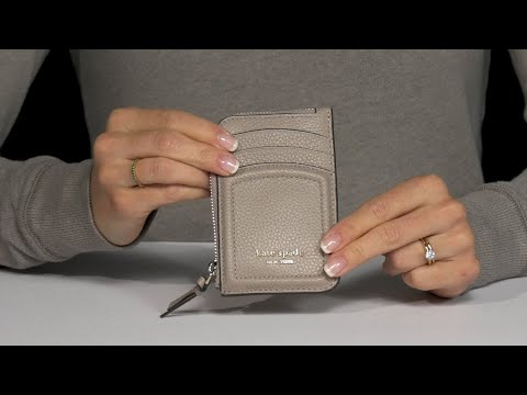 Kate Spade New York Knott Pebbled Leather Zip Card Holder SKU: 9927019