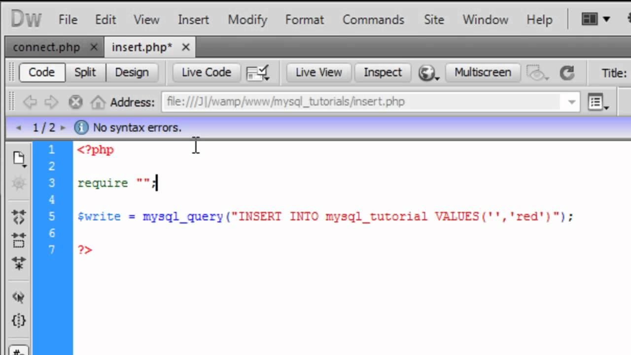 PHP & Mysql: Inserting data into a database