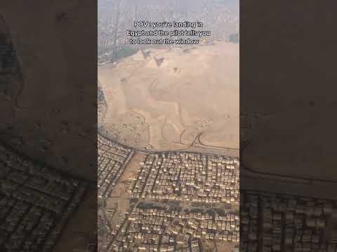 pyramids view from airplane ✈️#egypt #vacation #pyramid #egyptian