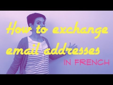 Exchange Email Addresses in French