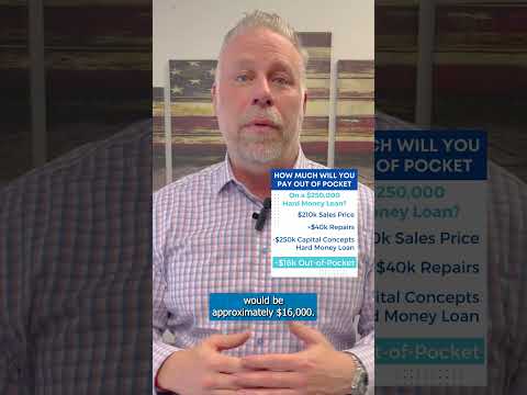 What is your out of pocket on a $250,000 hard money loan?
