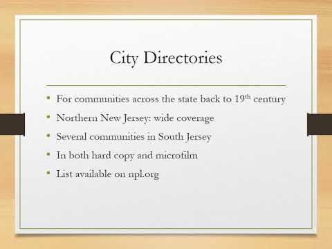 NJ Resources at the Newark Public Library - Tom Ankner
