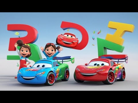 Three Racing Cars Learn Red Blue Green | Color Learning Song for Kids | Fun Car Rhyme