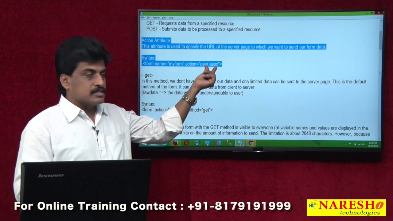 HTML Forms - Part 2 | Web Technologies Tutorial  | Mr.Subbaraju