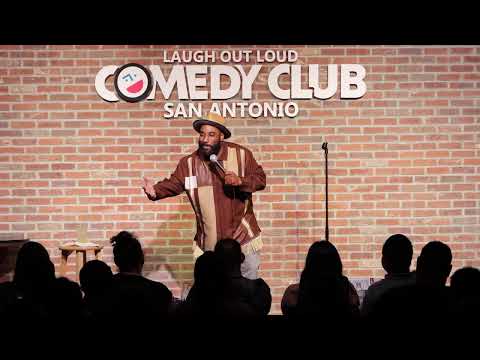 Comedian from the Far Westside of San Antonio inside Laugh Out Loud Comedy Club