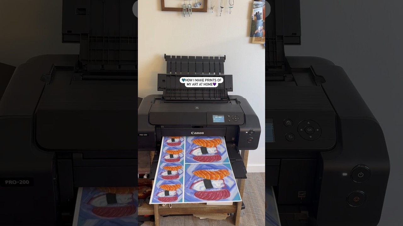 💜How I make prints of my art at home!✨#tipsforartists #artbusiness #fineartprints