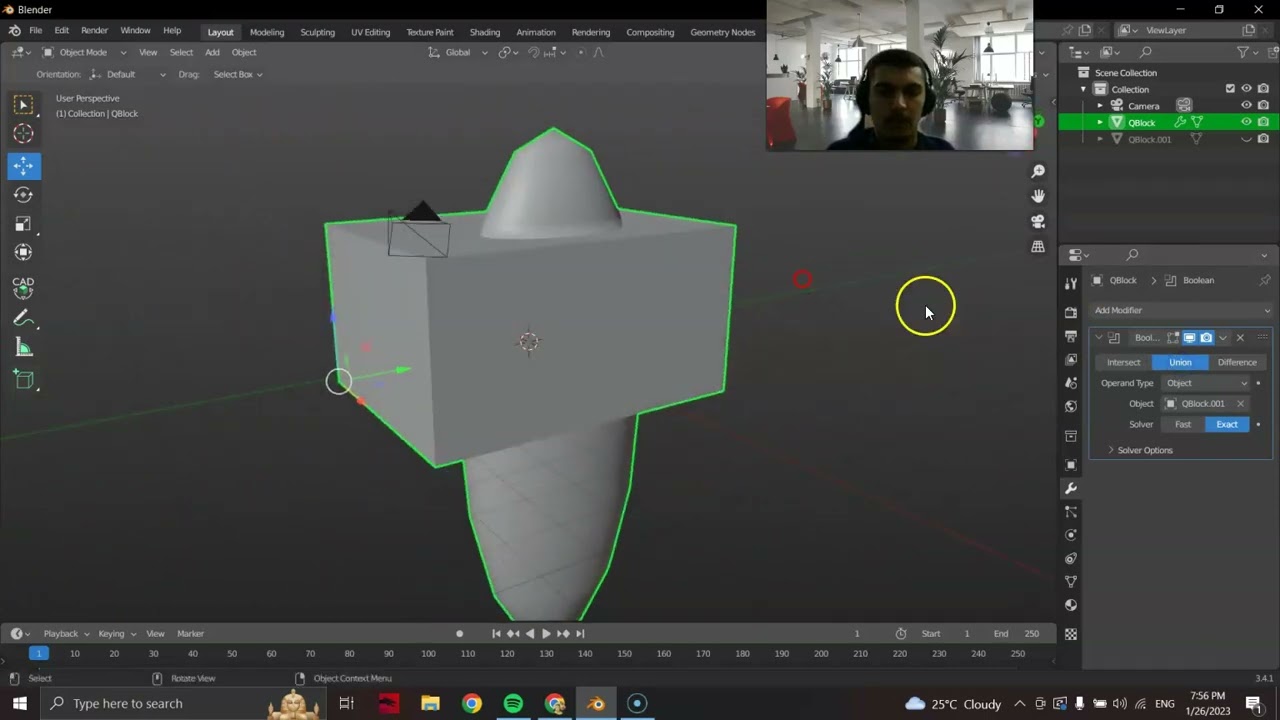 Introduction to Constructive Solid Geometry (Boolean Modifiers)