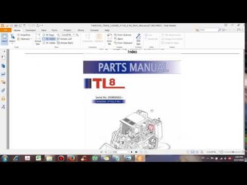 TAKEUCHI TRACK LOADER P TL8 E XA Parts Manual - DHTauto.com