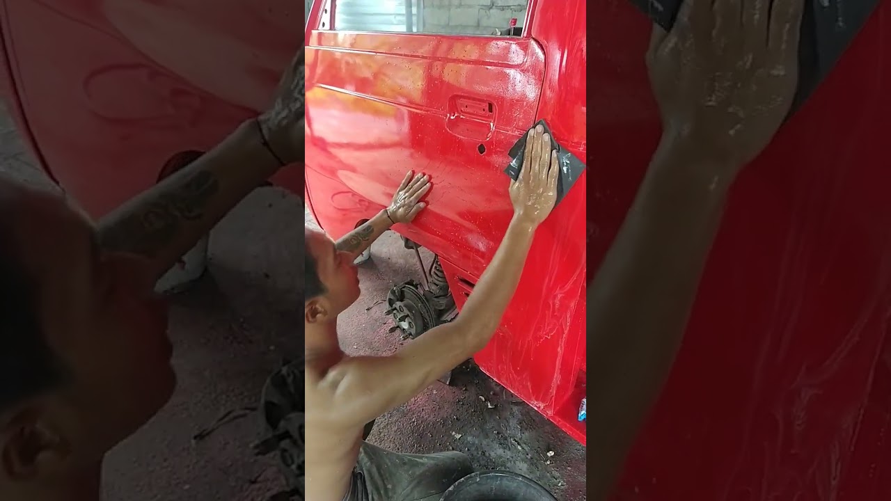 setelah di cat di amplas lagi dengan nomor 1500 part 3