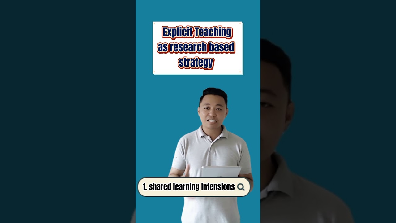 Explicit Teaching as research based strategy