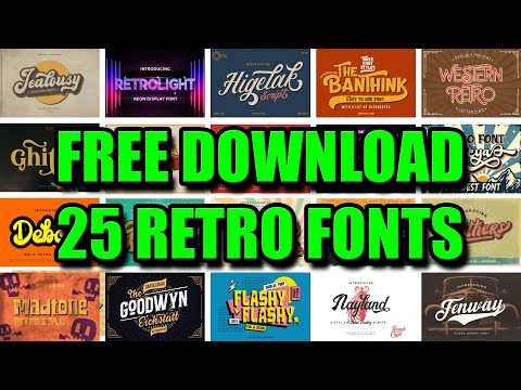 Free Download 25 Retro Fonts