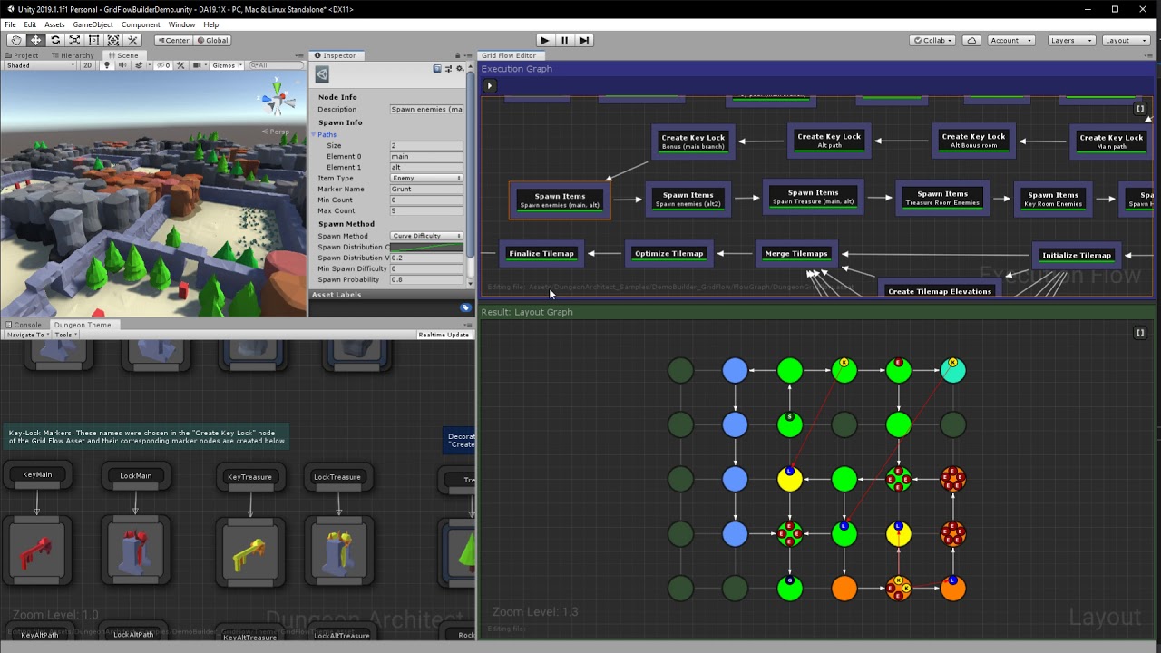 Dungeon Architect - Grid Flow Editor [Unity]