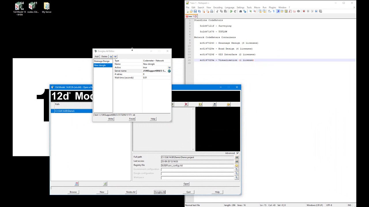 Referencing Specific Containers (Installing and Configuring 12d Model)