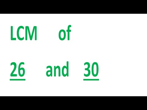 LCM of 26 and 30