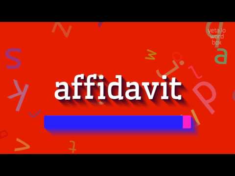 How to say "affidavit"! (High Quality Voices)