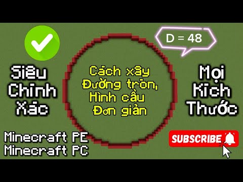 Cách Xây Hình Tròn Với Mọi Kích Thước Lớn Nhỏ Trong Minecraft PE, PC | Biatecc VN