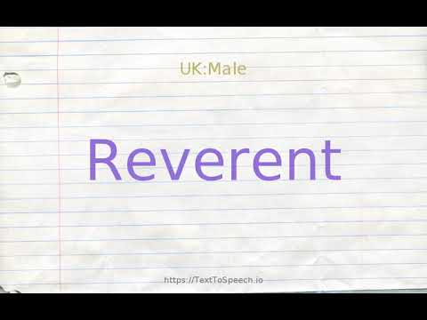 How to pronounce reverent