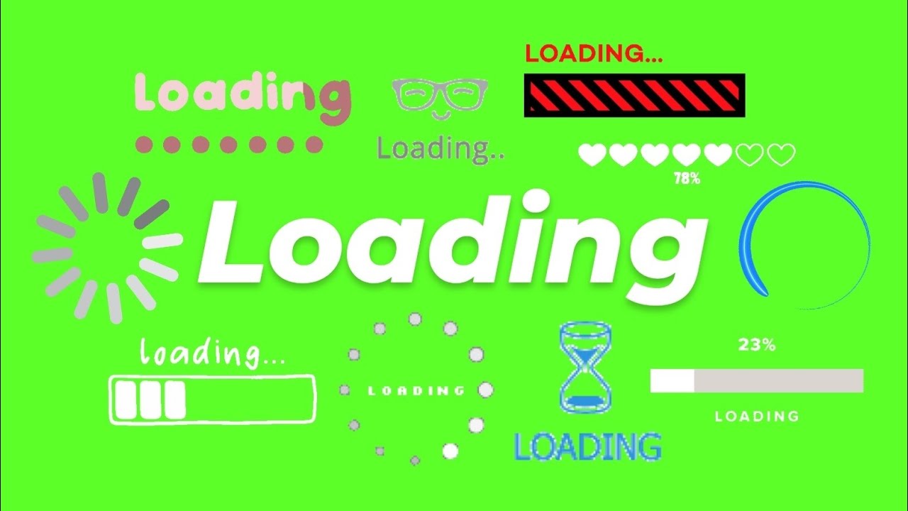 Animated Loading GIF Green Screen Pack (Free Download)