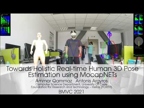 Towards Holistic Real-time Human 3D Pose Estimation using MocapNETs (BMVC 2021)