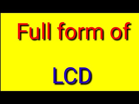 Full form of LCD / LCD full form / what is the full form of LCD? - Rk Text Book