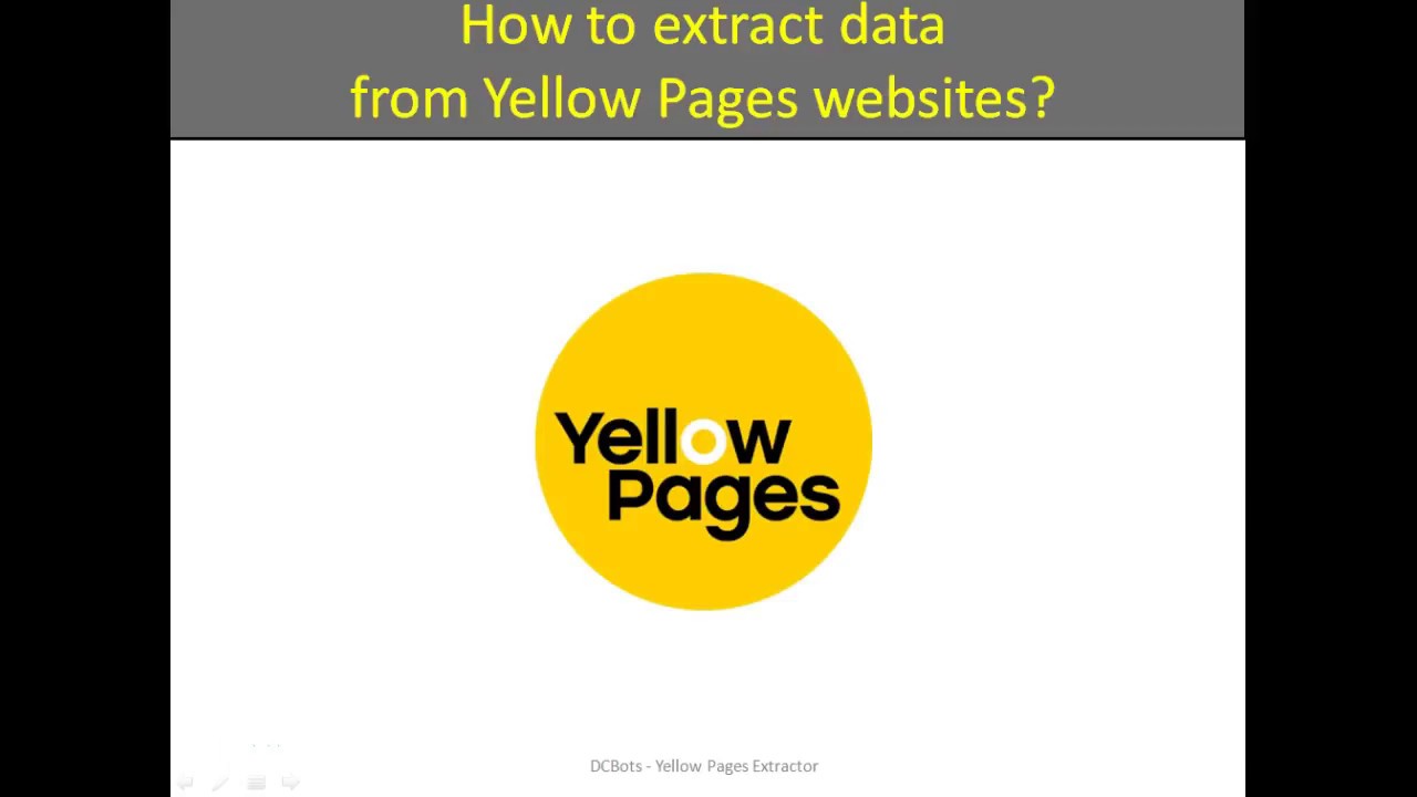 How to extract data from Yellow Pages?