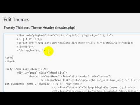 How to insert inline style sheets in wordpress web pages