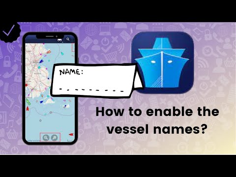 How to enable the vessel names function in Marine Traffic?