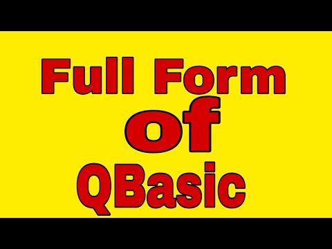 Full form of QBasic / full form of QBasic