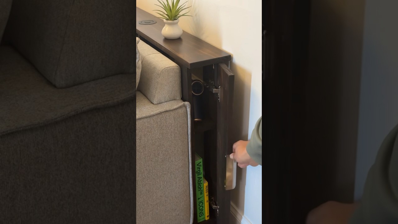 Custom behind the couch console table #diy #process #reels