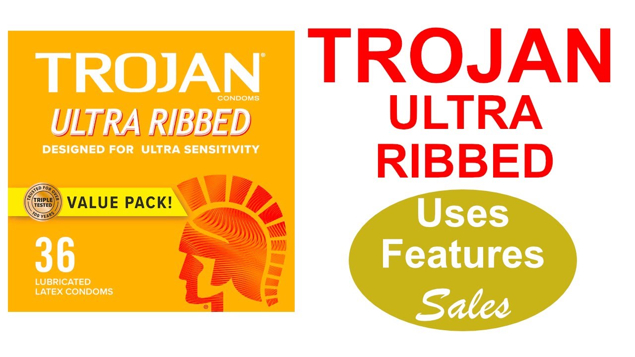 Trojan Ultra Ribbed Condoms For Ultra Stimulation, 36 Count, 1 Pack
