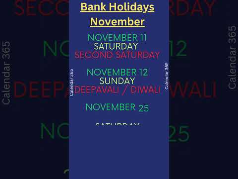 List of Bank Holidays in November 2023 📅 Calendar 365 📅