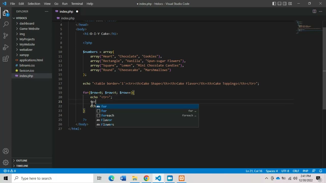 Laboratory Exercise Looping and Arrays Intermediate Web Programming Answer