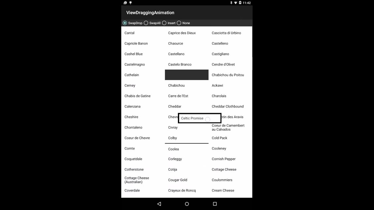 Dynamic Gridview Animate