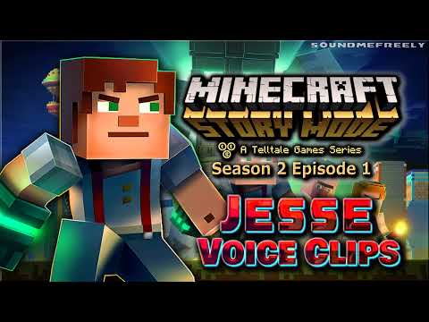 All Jesse (Male) Voice Clips • Minecraft: Story Mode: Season 2 Episode 1 - Hero in Residence