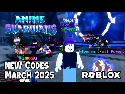 Roblox Anime Guardians New Codes March 2025