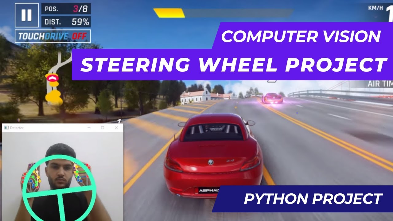 Python Computer Vision - Hand Motion Controller (Steering wheel for car games) - NO EQUIPMENT