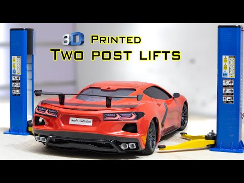 🚗 10th scale Two post lifts・ STL File for ・Cults
